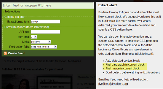 Convert Partial RSS Feed to Full Feed And Vice Versa